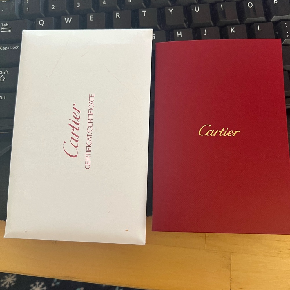 Authentic Cartier Receipt Booklet, And Certificate Bo… - Gem